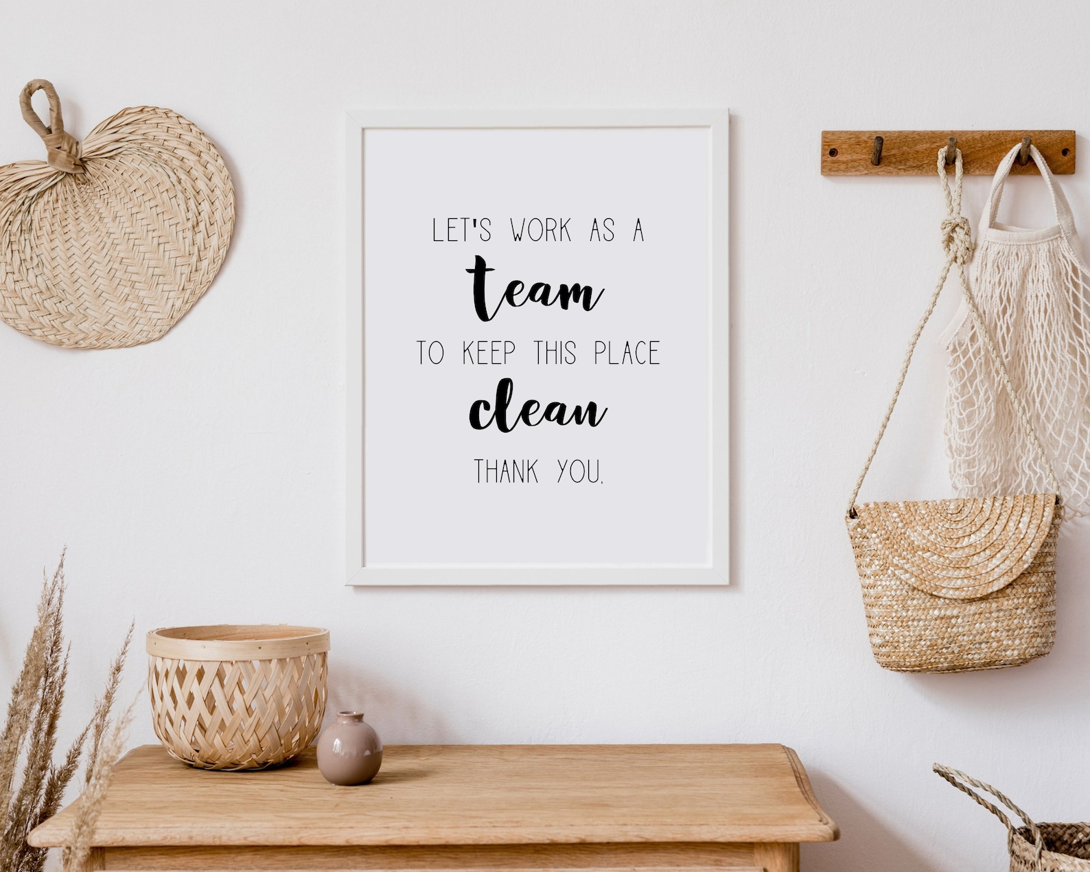 Let's Work as a Team to Keep This Place Clean Thank You, Clean up Sign ...