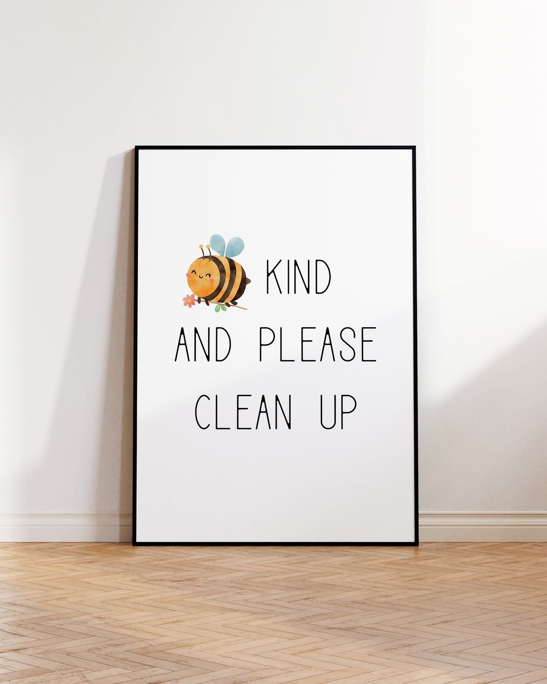 Bee Kind, Be Kind, Please Clean Up, Clean up Sign, Clean up Printable ...