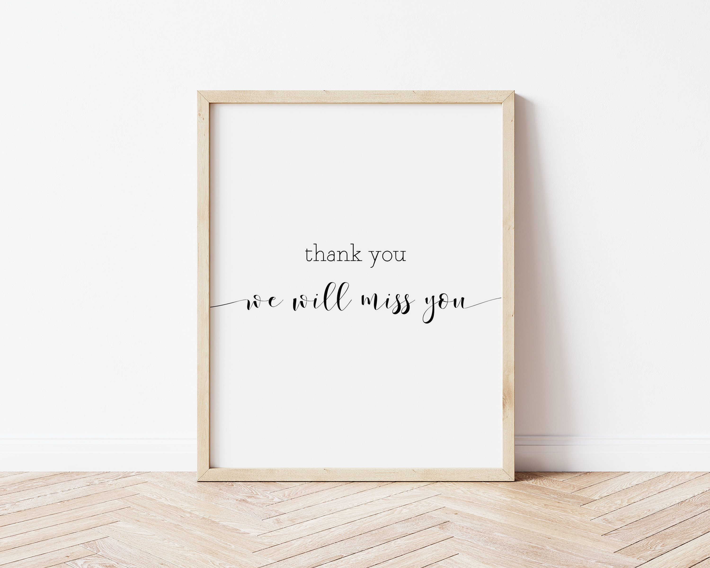 Thank You We Will Miss You, Thank You Printable, Thank You Sign, Thank ...