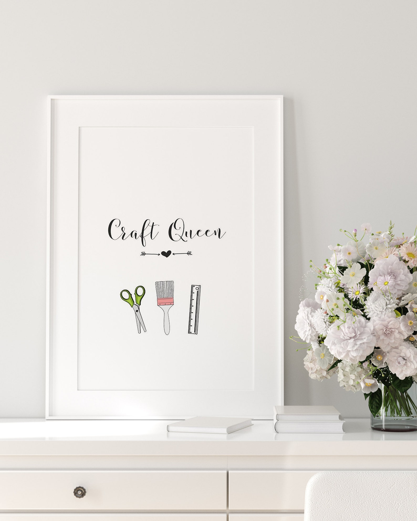 Craft Queen, Craft Room Sign, Craft Room Wall Art, Sewing Room Sign ...