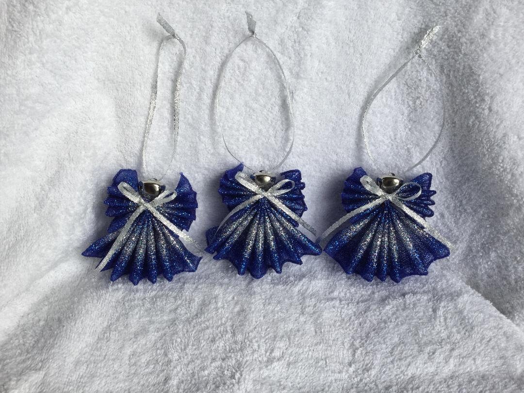 Ribbon Angel Ornament Set/christmas Angel Ornament Set - Etsy