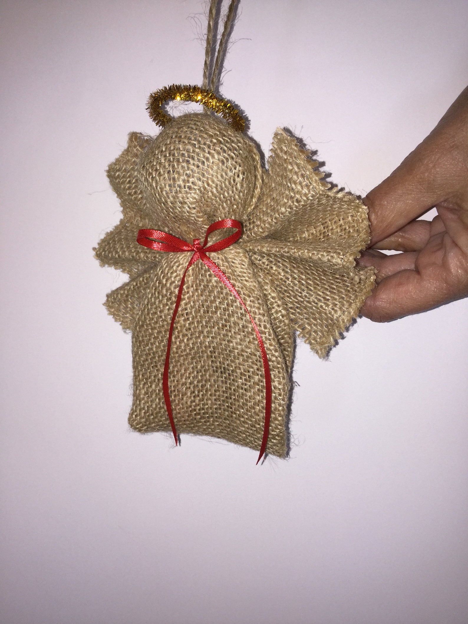 Burlap Angel, Christmas Ornament, Country Decor - Etsy