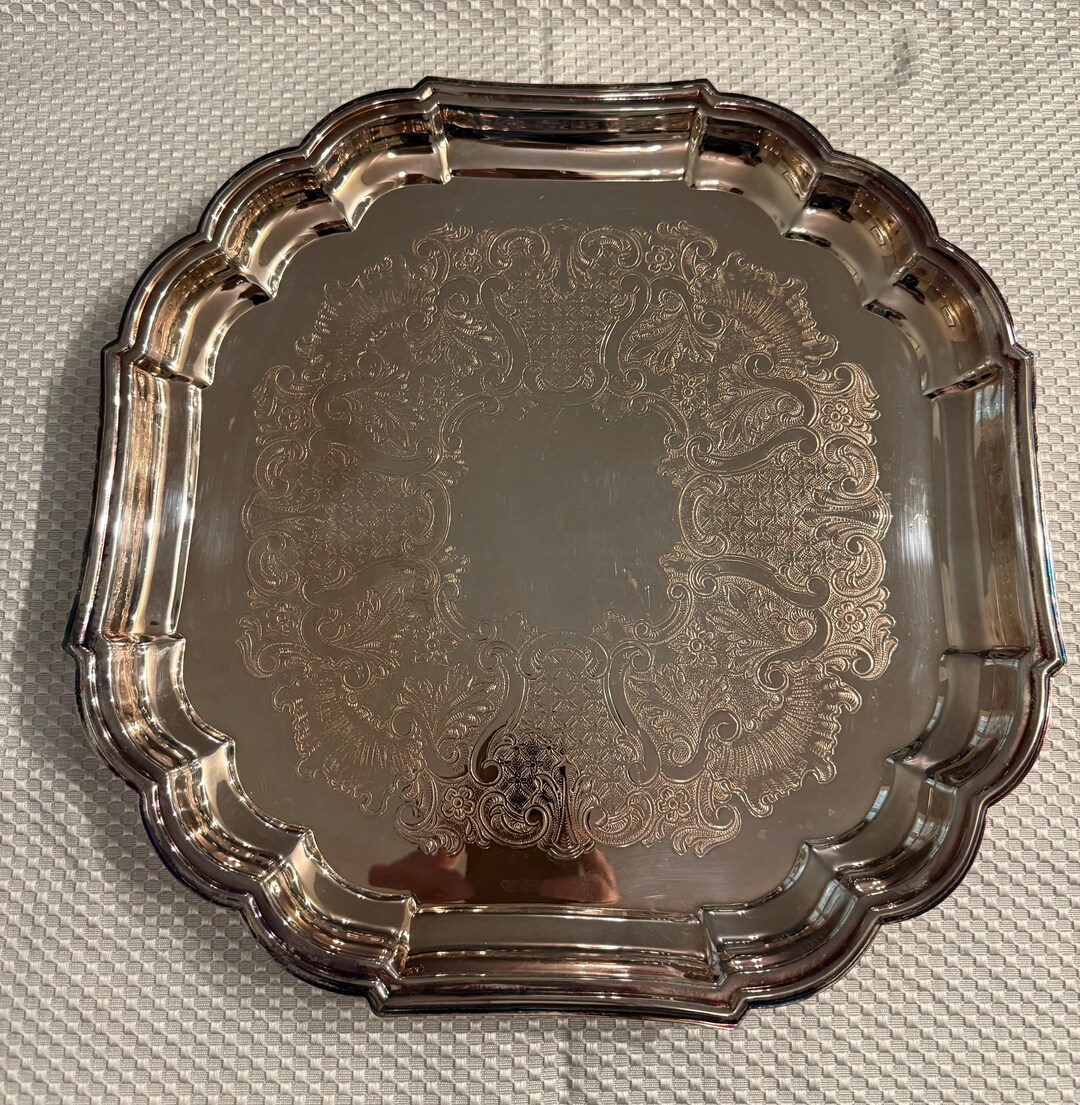 Gotham Heritage 13” Scalloped Corner Serving Tray Silver Plated - Etsy