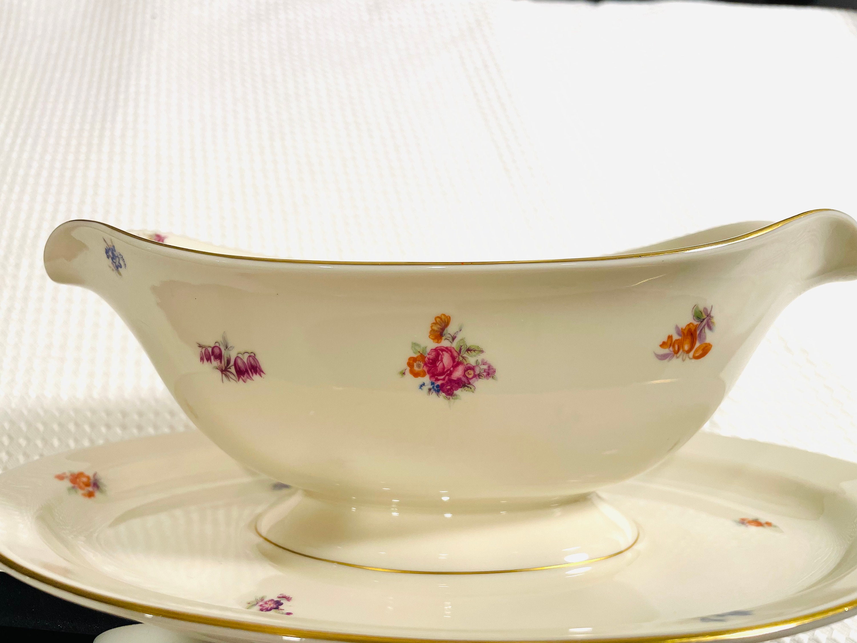 Pickard China Floral Chintz Pattern Gravyboat - Etsy