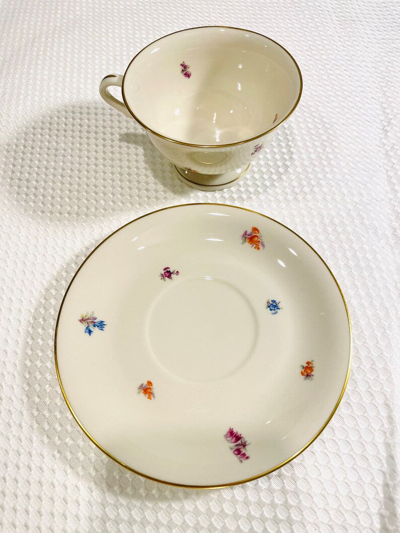 Pickard China Floral Chintz Pattern Footed Cup and Saucer Set - Etsy