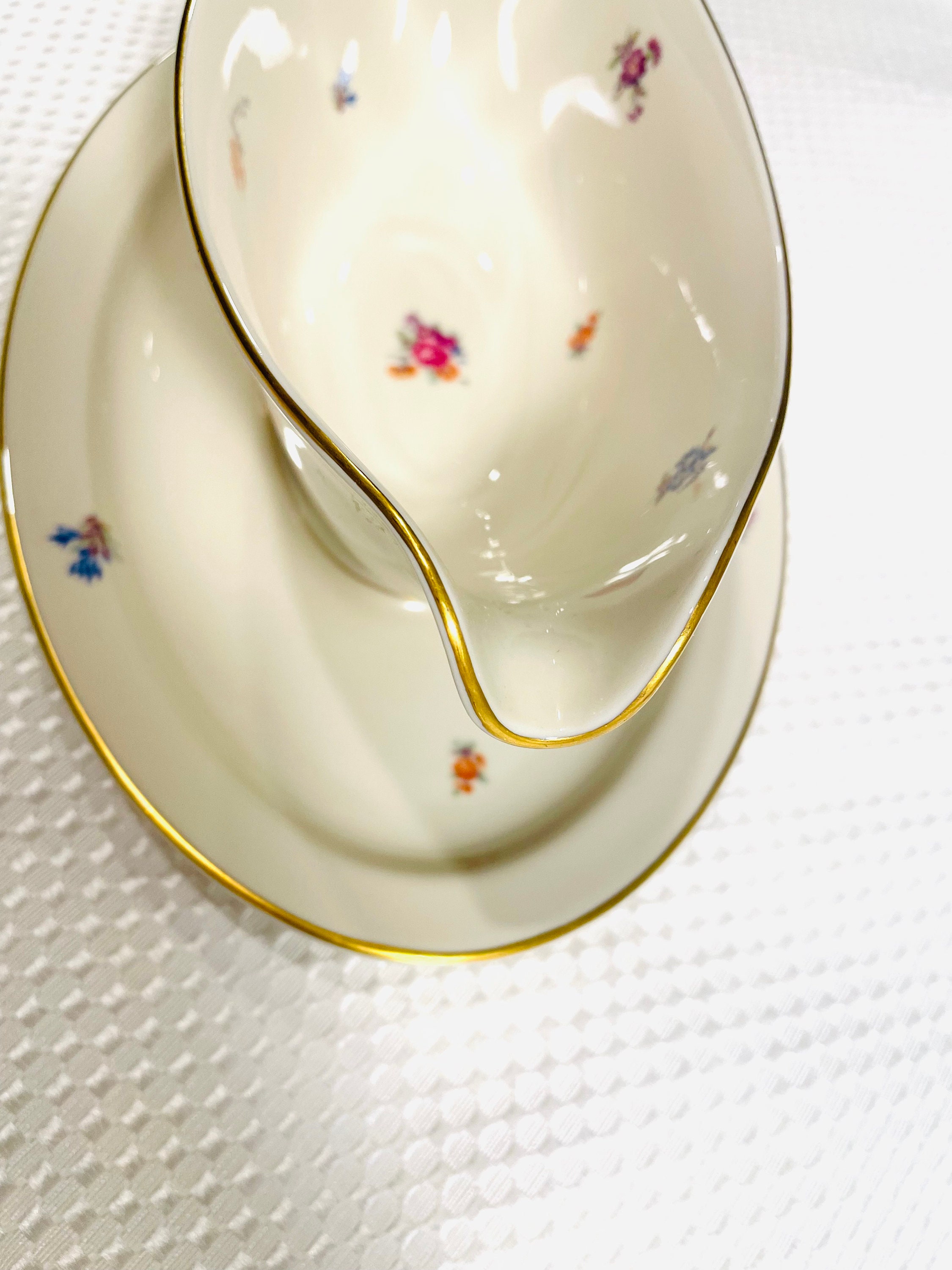 Pickard China Floral Chintz Pattern Gravyboat - Etsy