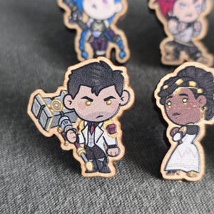 Arcane Wooden Pins - Etsy