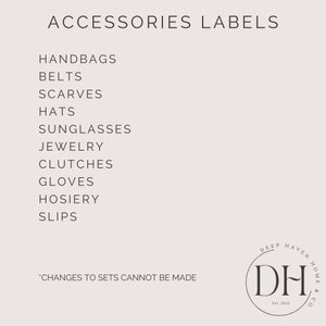 Accessories Organization Label Set Minimalistic Digital Download ...