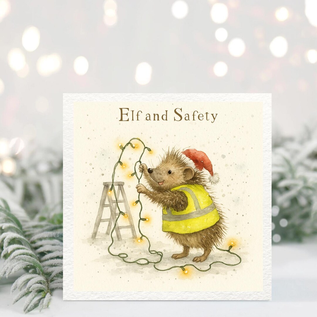 Elf and Safety Christmas Card – Funny Festive Card for Colleagues ...