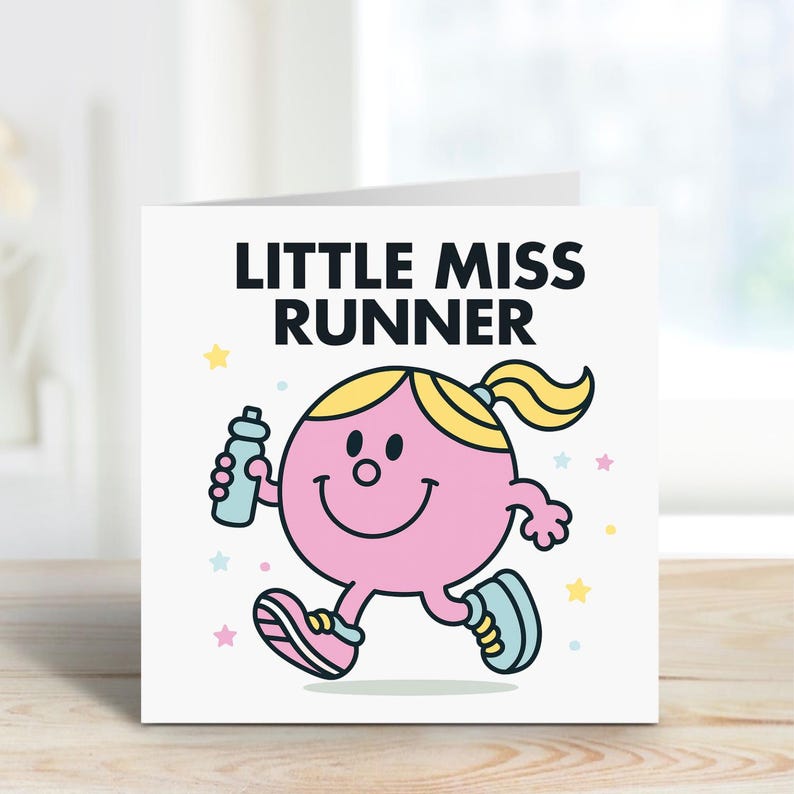 Little Miss Runner Card | Funny Running Greeting Card | Jogging ...
