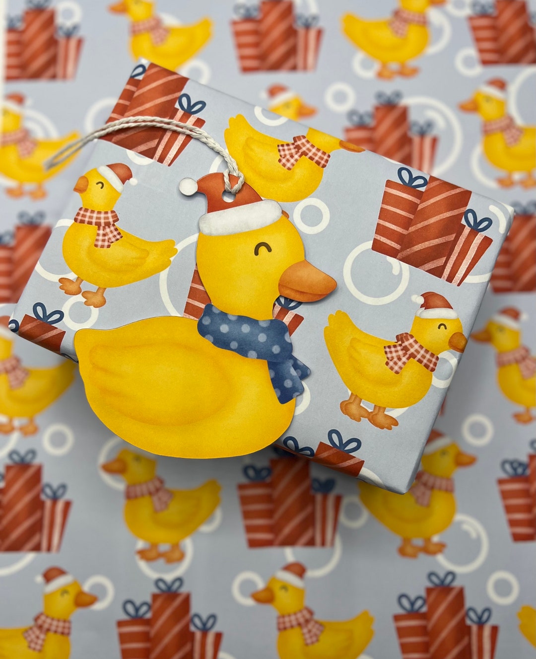 A3 Christmas Rubber Duck Wrapping Paper - Fun and Funky - Etsy