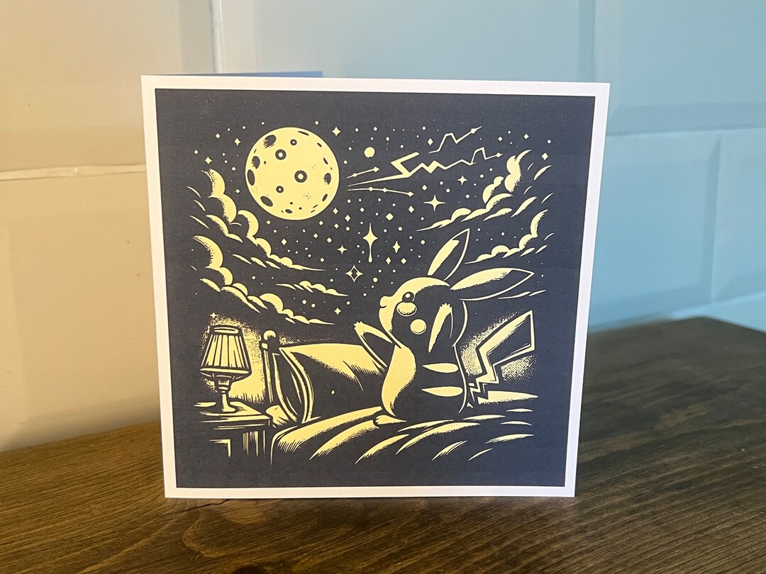 Pikachu Blank Greeting Card - Etsy