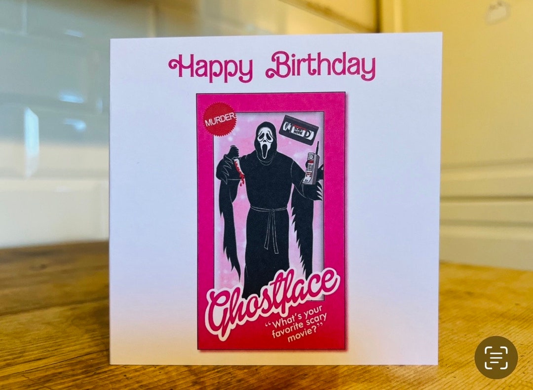 Ghostface Blank Greeting Card - Personalised Option - Etsy
