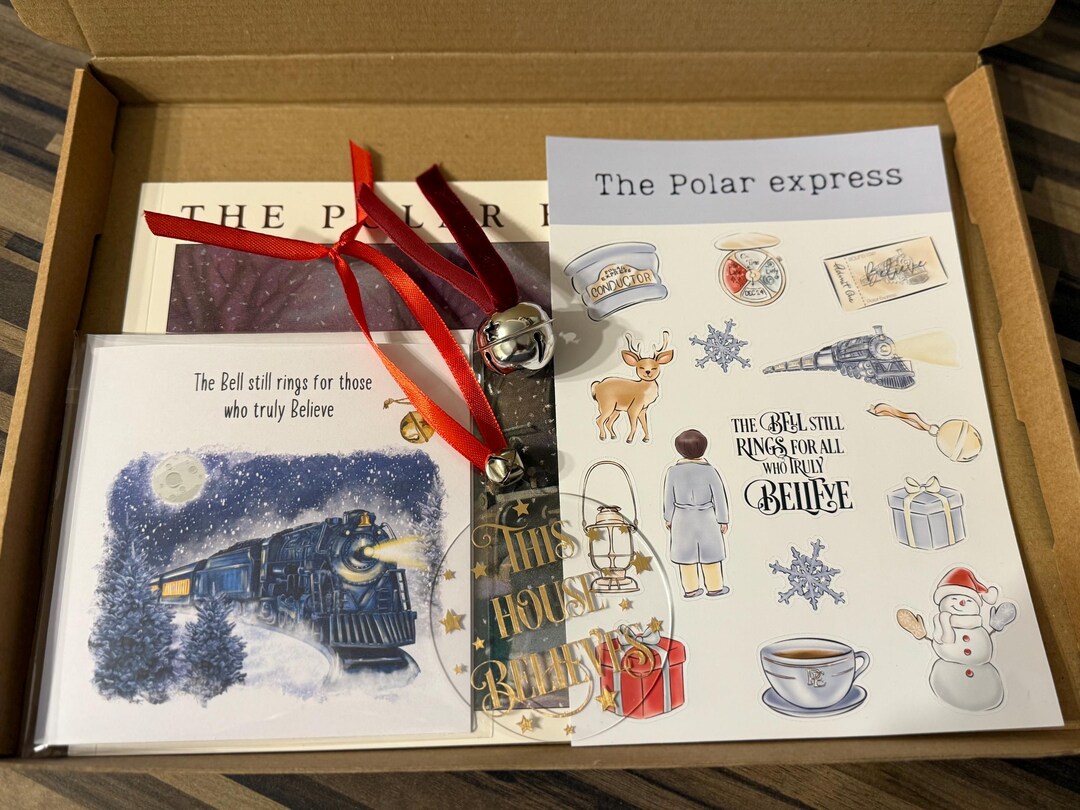 Polar Express Theme Christmas Box - Gift Idea - Personalise Card - Etsy UK
