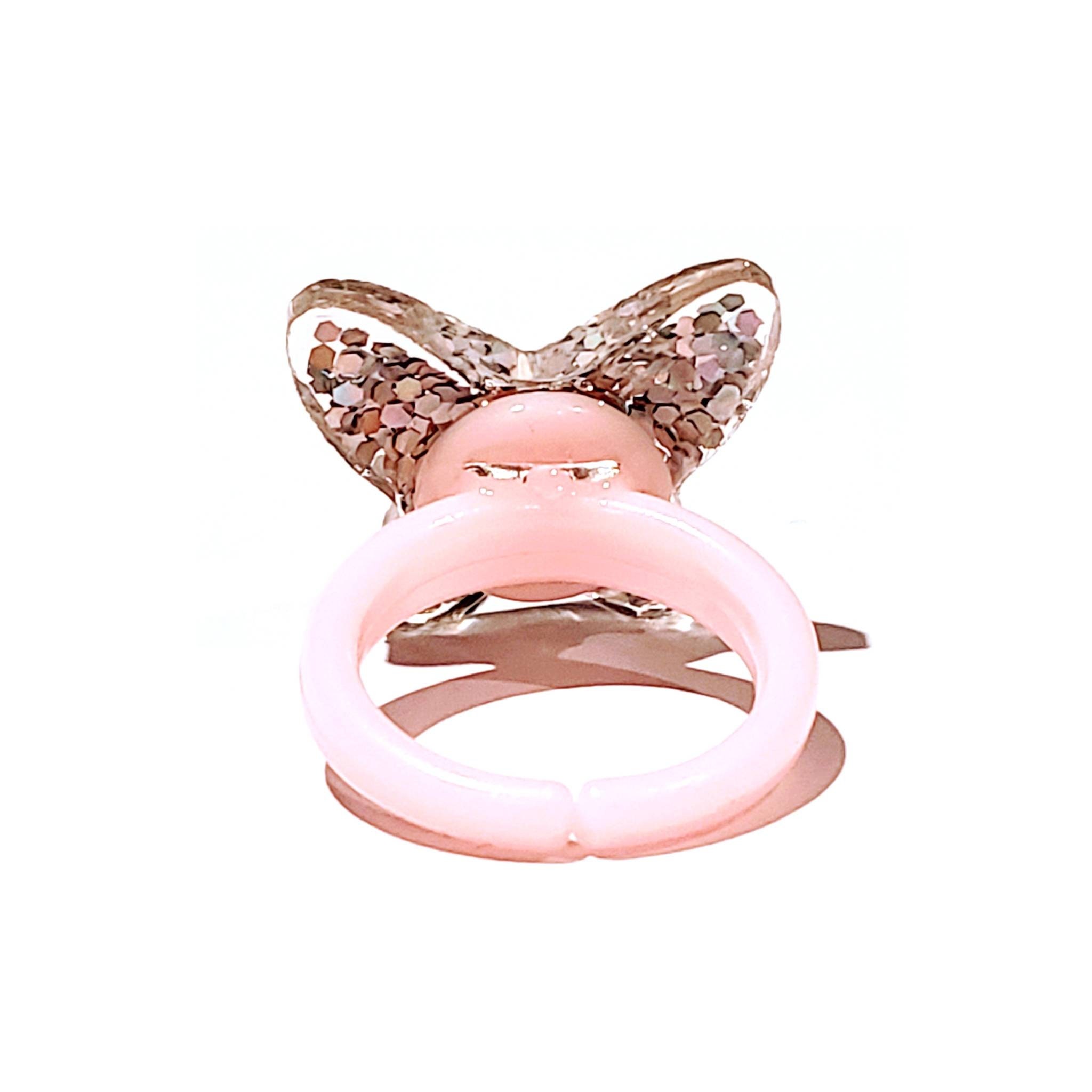 Children's Sparkly Butterfly Ring Adjustable Kids Ring | Etsy