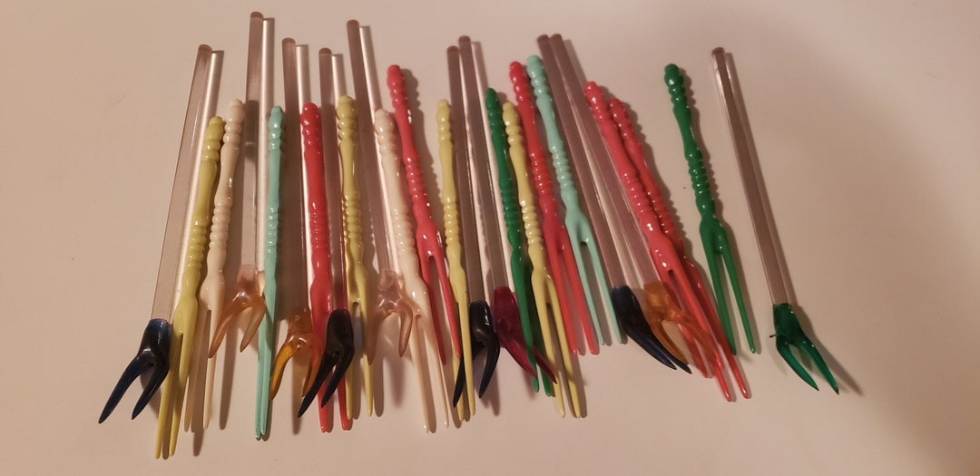 Vintage Plastic Bar Picks, Multiple Colors - Etsy