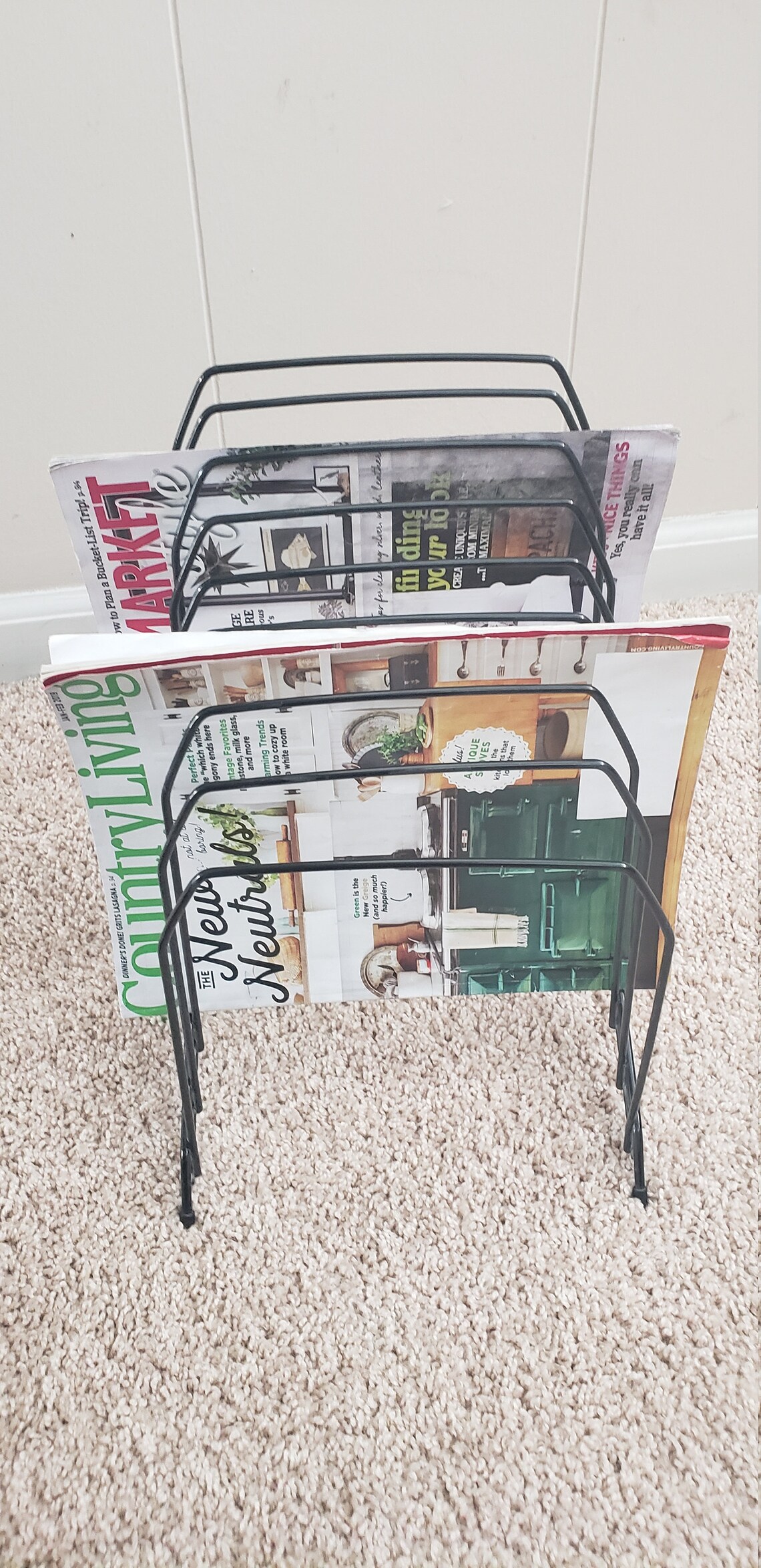 Black Metal Desk Top File Folder, Record Holder, Desk Organizer - Etsy