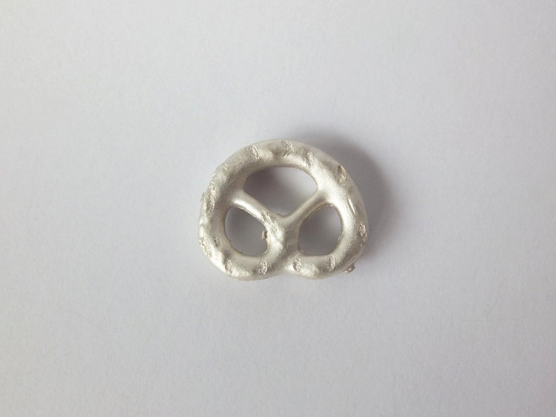 MINI BREZEL Anhänger 925 Sterling Silber Design massiv | Etsy