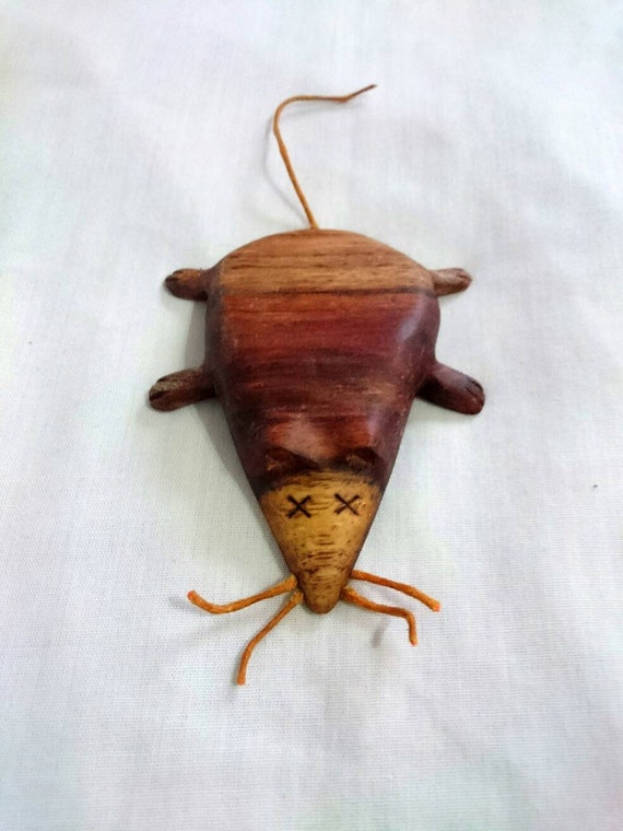 SPLAT RAT Door Stop Handcarved Walnut 2 Tone Wooden Doorstop | Etsy