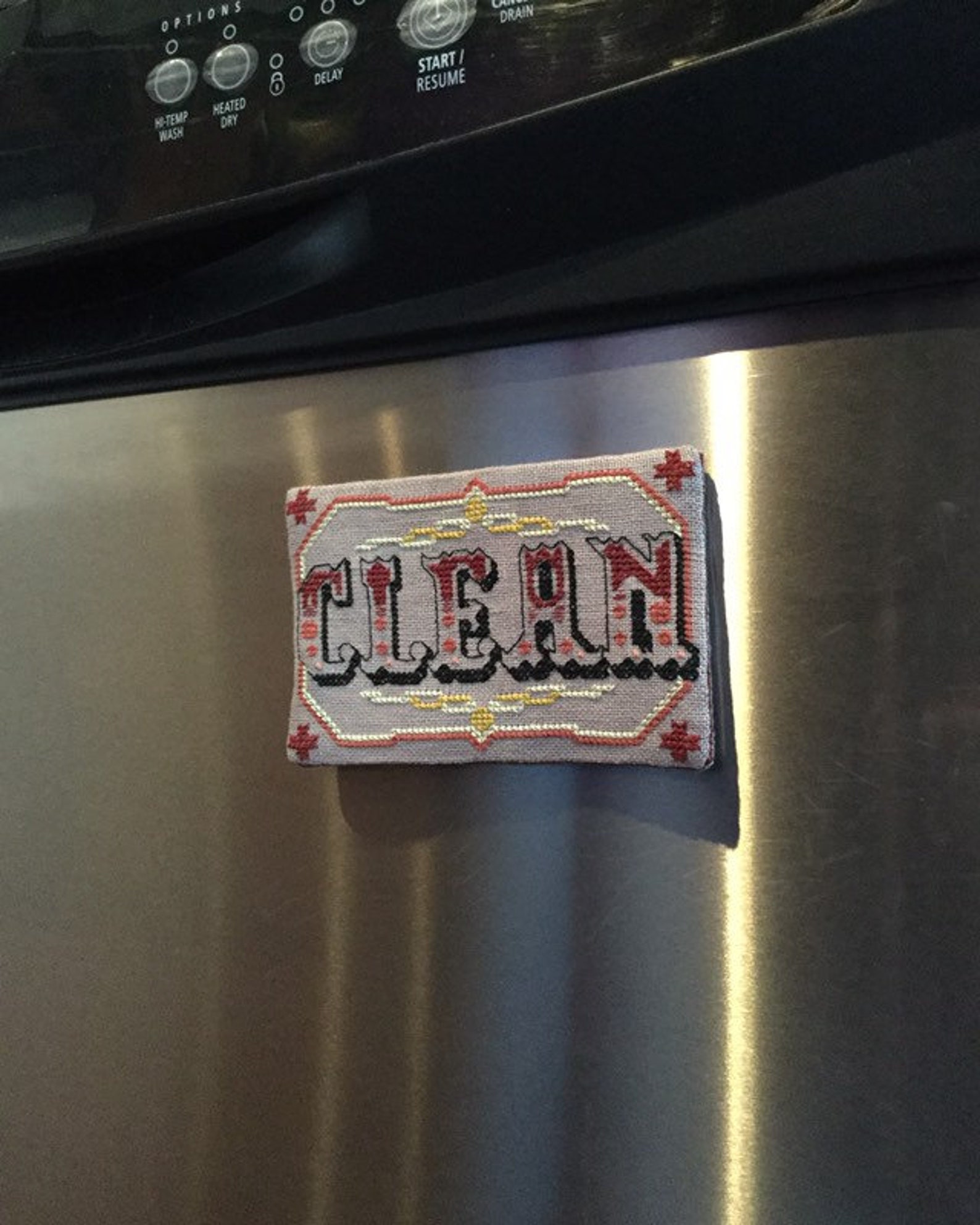 Clean & Dirty Dishes Cross Stitch Pattern Sign for Dishwasher PDF ...