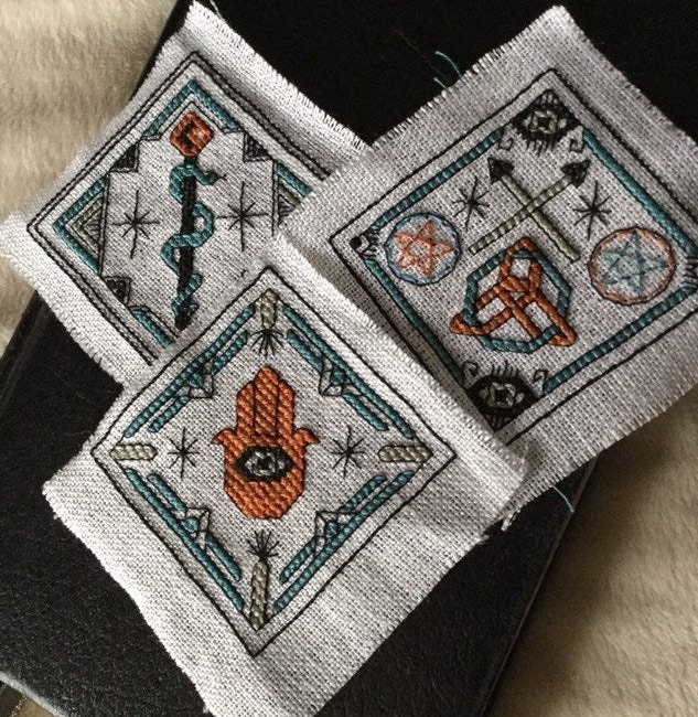 Pagan Cross Stitch Pattern Rod of Asclepius Medicine Ornament - Etsy