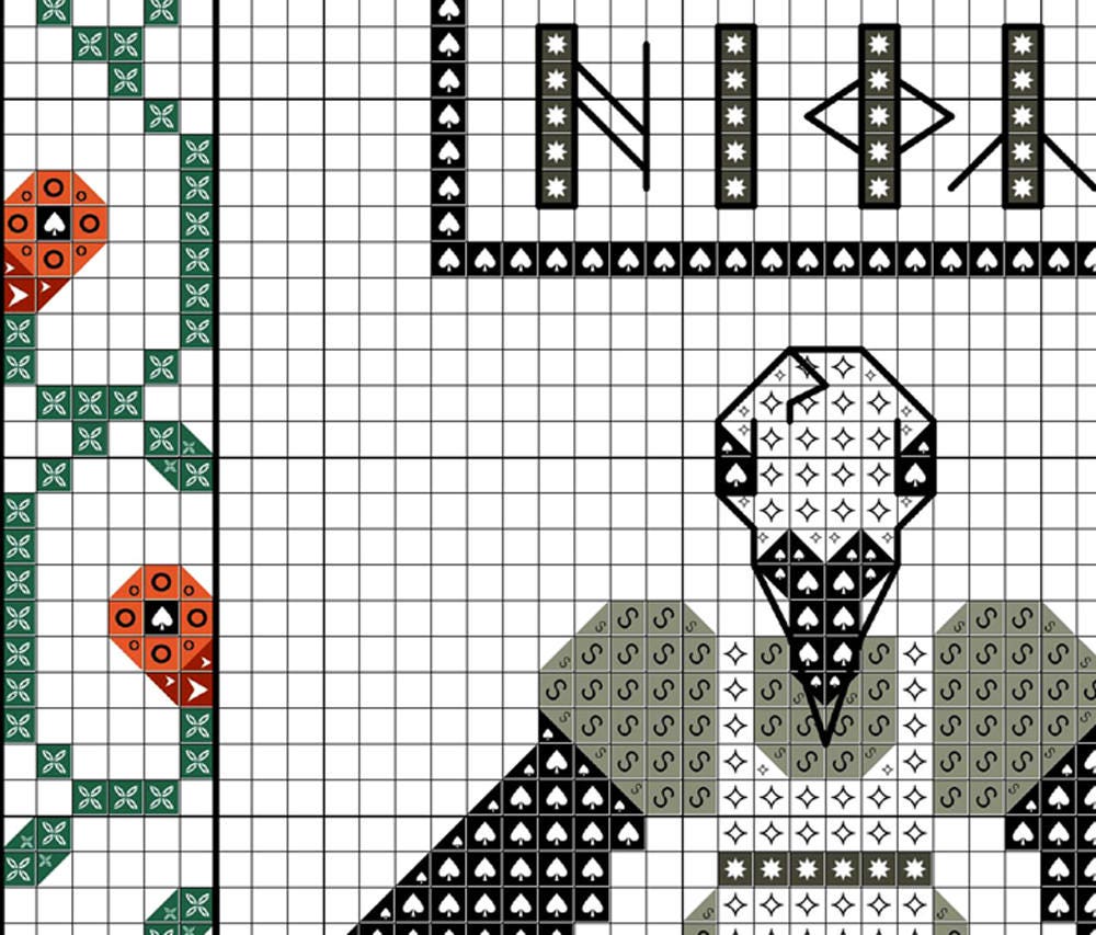 Pagan Cross Stitch Pattern Salem Witch Wiccan Wicca Primitive - Etsy