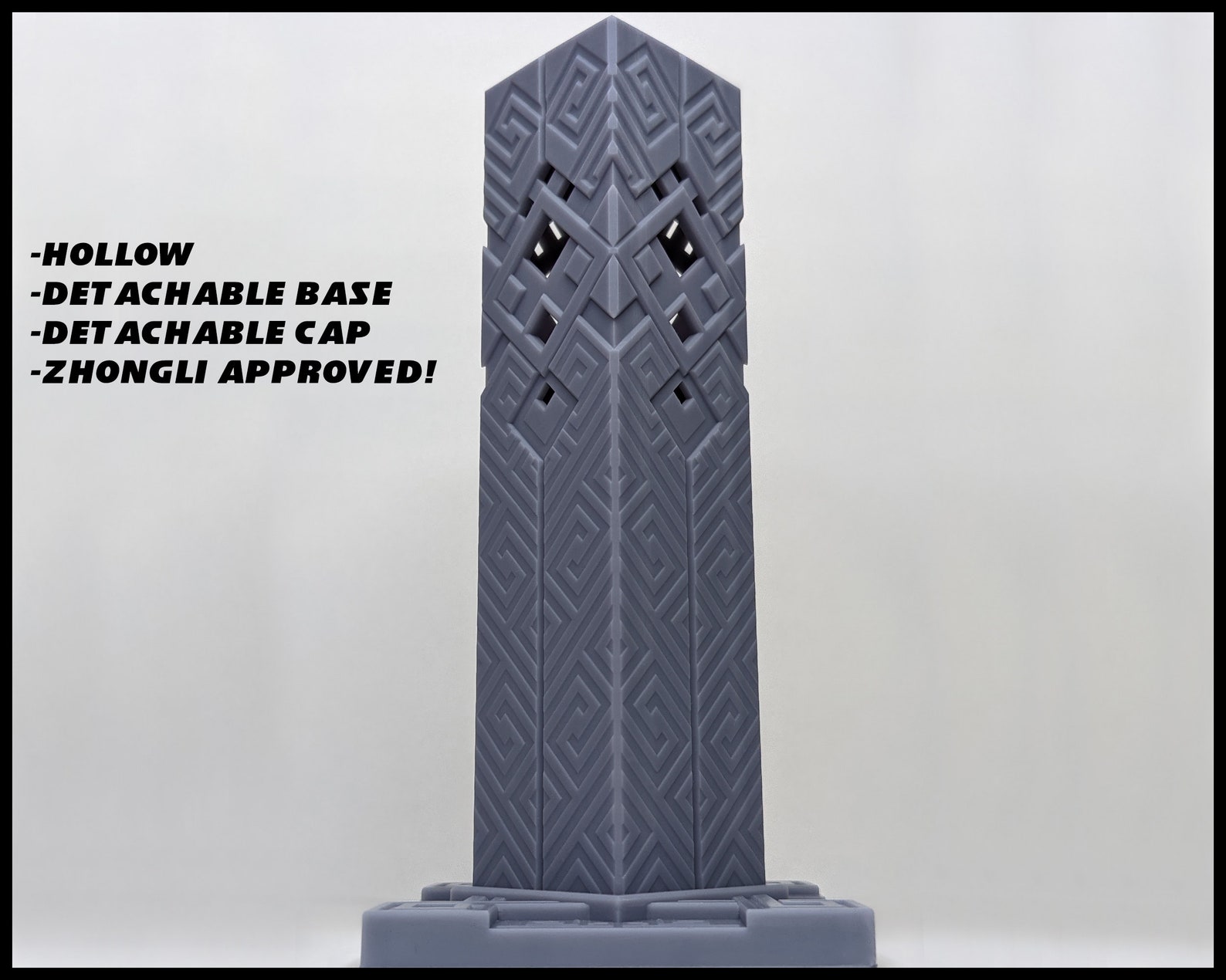 Genshin Impact Zhongli Pillar Stone Stele Paint It | Etsy Canada