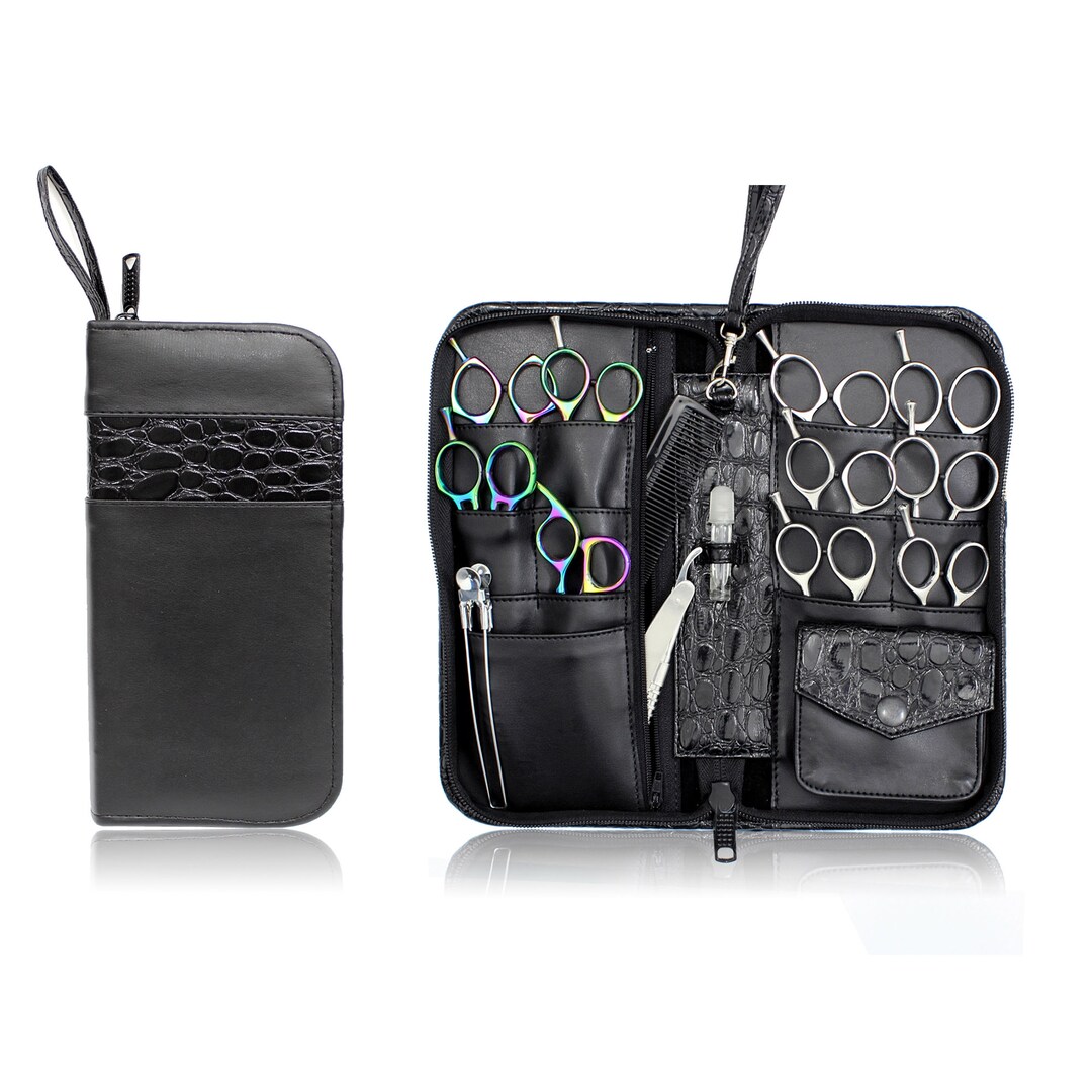 Hairdressing Sturdy Scissor Case Fits up to 12 Shears Combs Razors ...