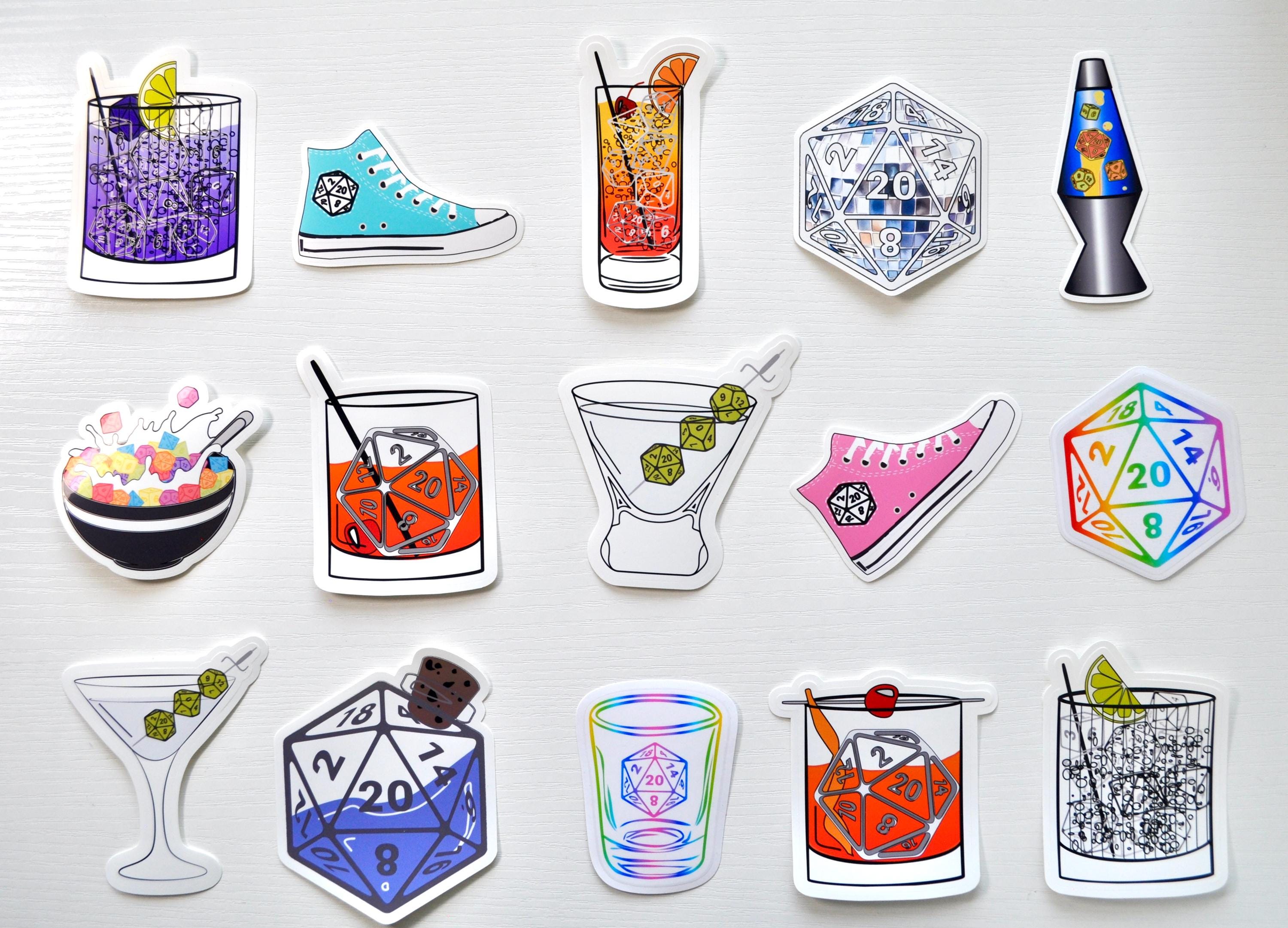 Dice Sticker Pack Bundle and Save on Unique Stickers for Role Playing ...