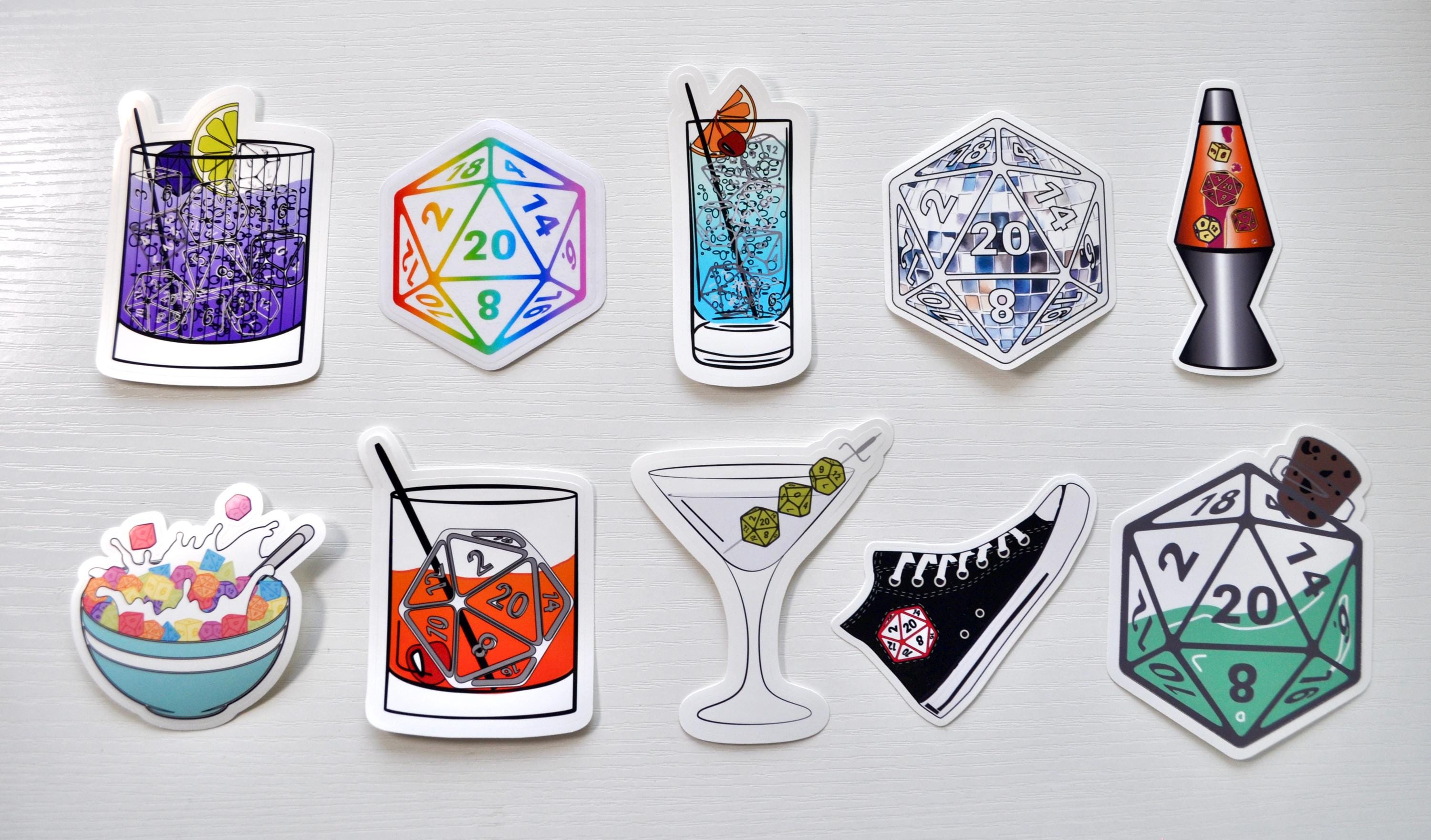 Dice Sticker Pack Bundle and Save on Unique Stickers for Role Playing ...