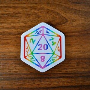 Colorful D20 Stickers for RPG Player Gift - Etsy