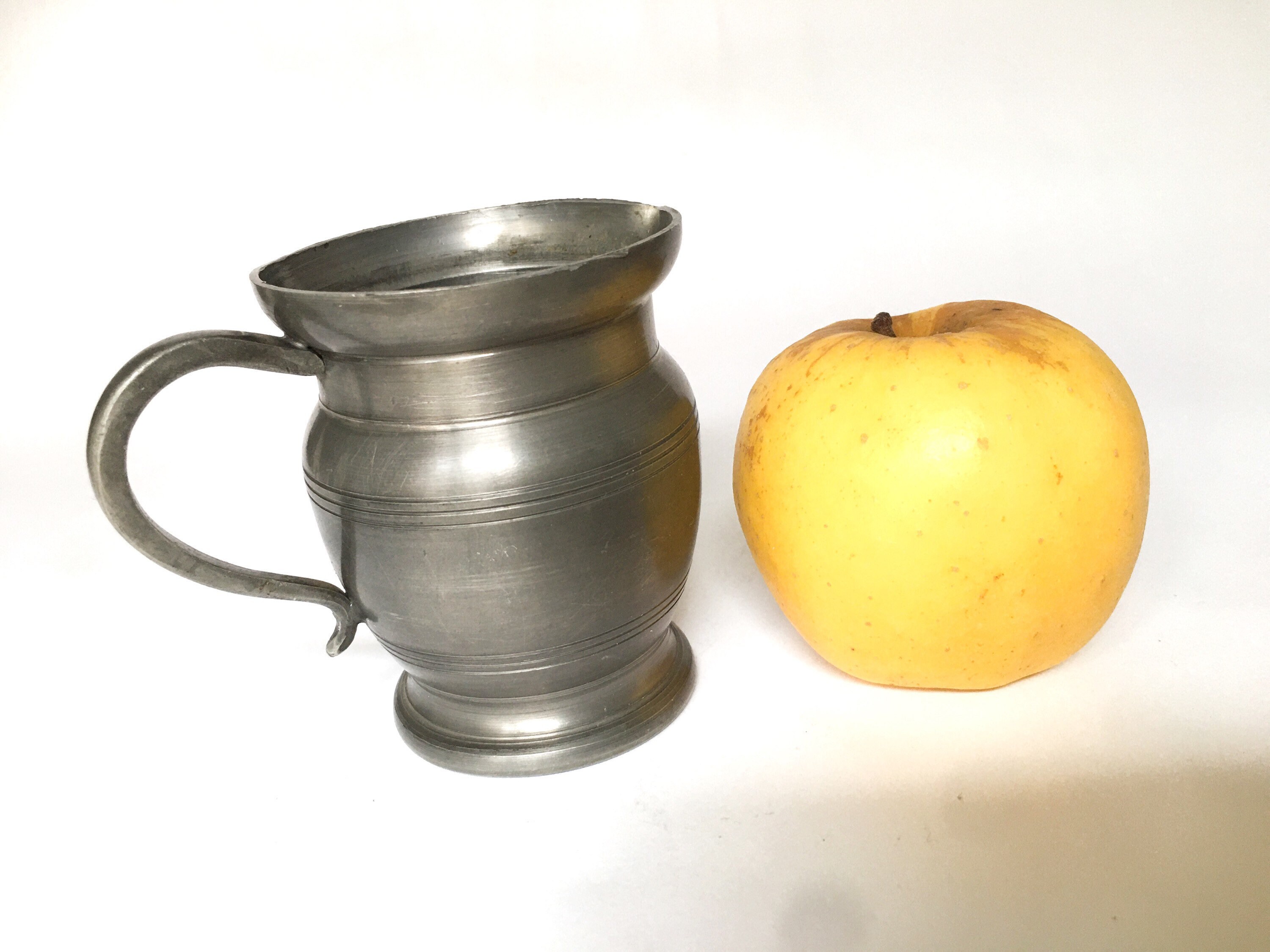 Stamped Vintage French Pewter Pitcher, Metal Pitcher With Handle ...