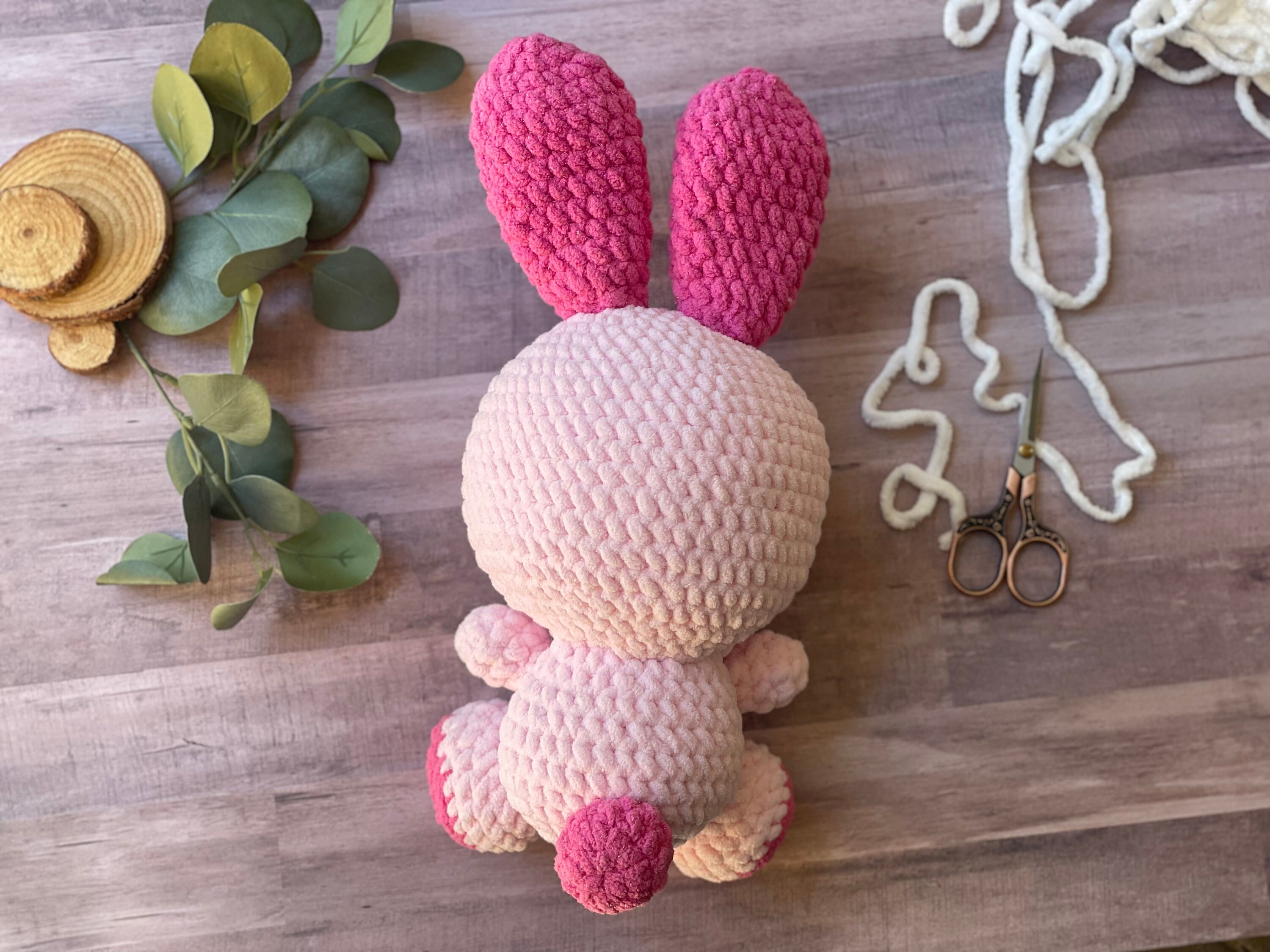 Handmade Bunny, Crochet Bunny, Bunny Stuffy, Amigurumi Rabbit, Large ...