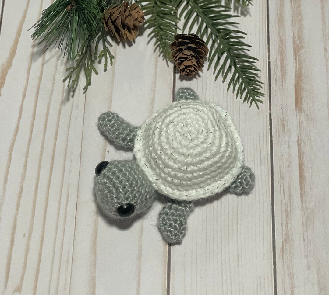 Handmade Turtle, Christmas Turtle, Pocket Turtle, Crochet Turtle, Sea ...