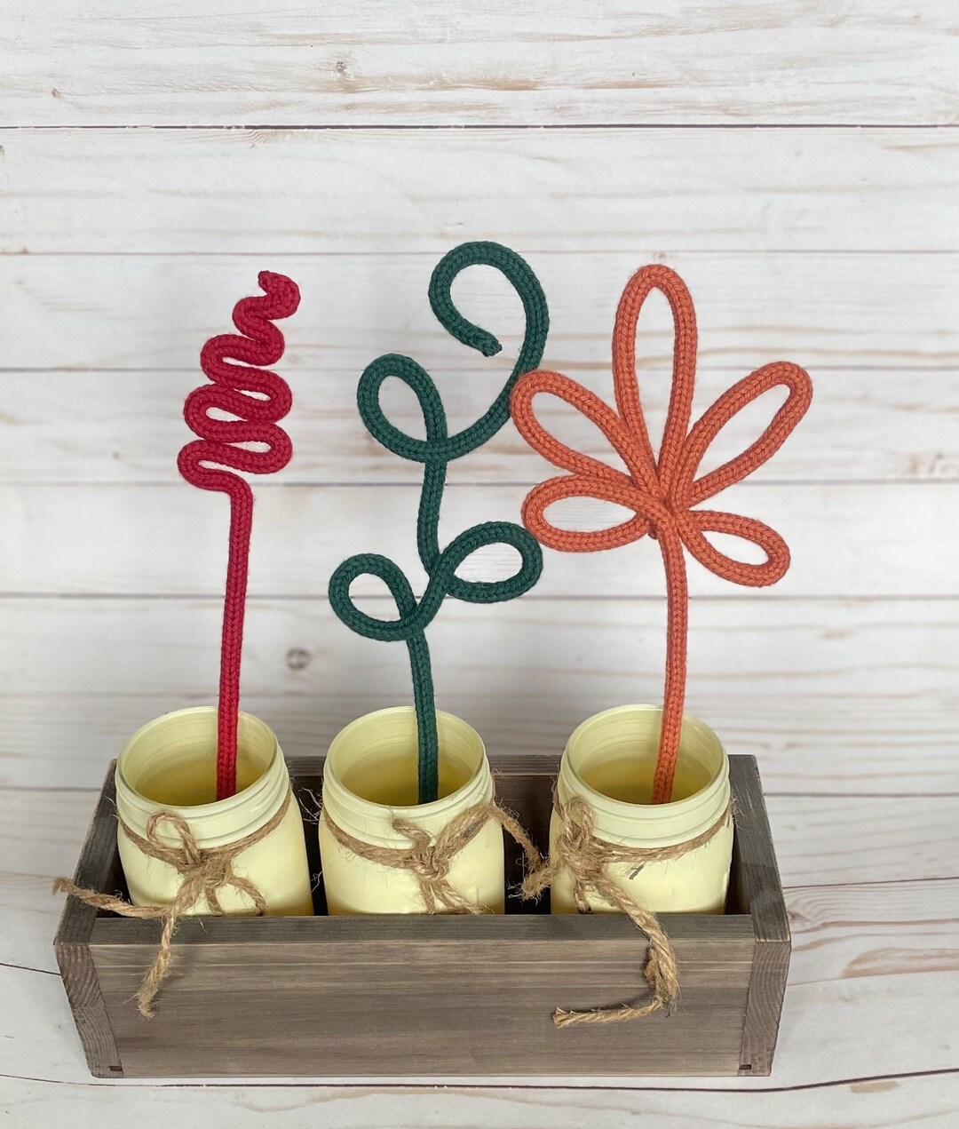 Knitted Wire Flower Greenery, Wire Art Decor, Wire Botanical Greenery, Icord Greenery Stem ...