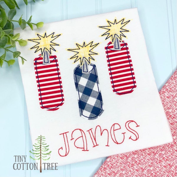 Firecracker Applique - Etsy