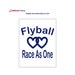 DOG DECAL "flyball Two Hearts Race as One" Permanent Adhesive-backed ...