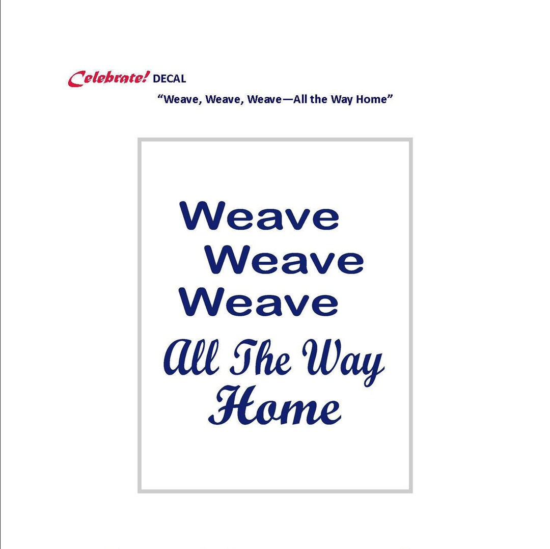 DOG DECAL "weave...all the Way Home" Permanent Adhesive-backed Vinyl ...