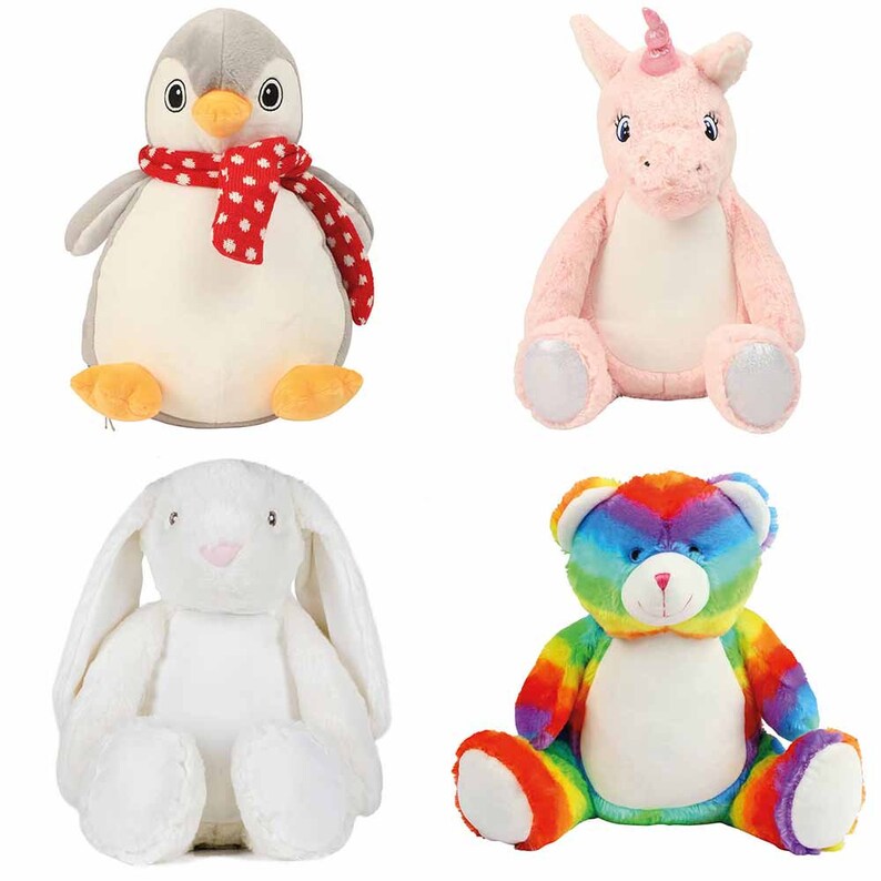 Personalised Stuffed Toy Embroidered Animal Plushies - Etsy