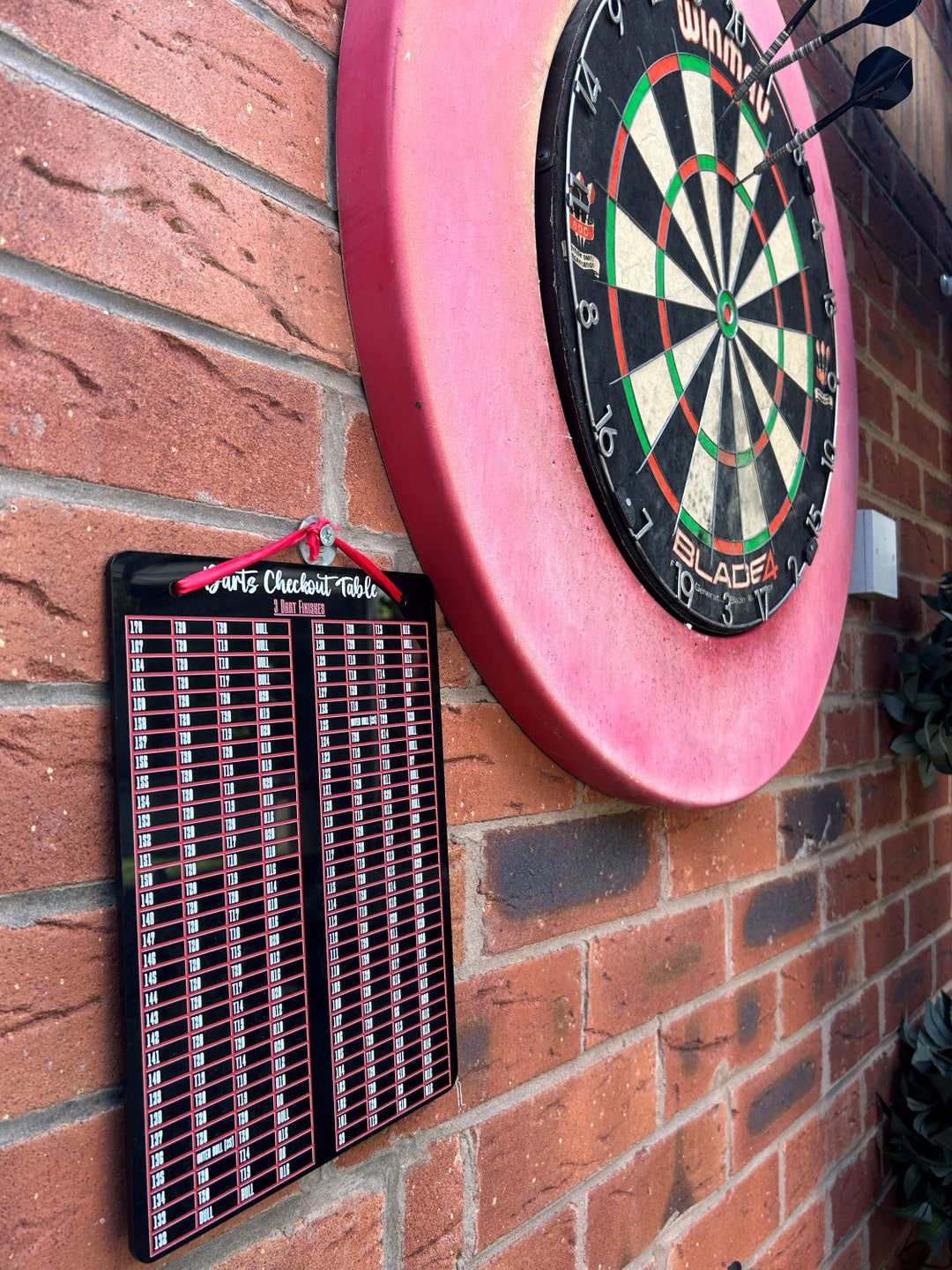 Acrylic Darts Checkout Table Sign, Dart Counter Sign, 2 & 3 Dart ...