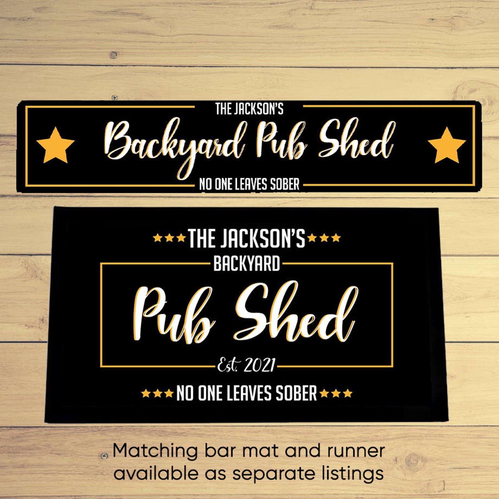 Personalised Pub Shed Hanging Swing Sign With Bracket | Garden Pub ...