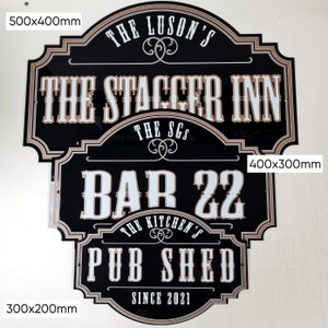 Personalised Western Tavern Pub Shed Sign | Garden Pub | Home Bar ...