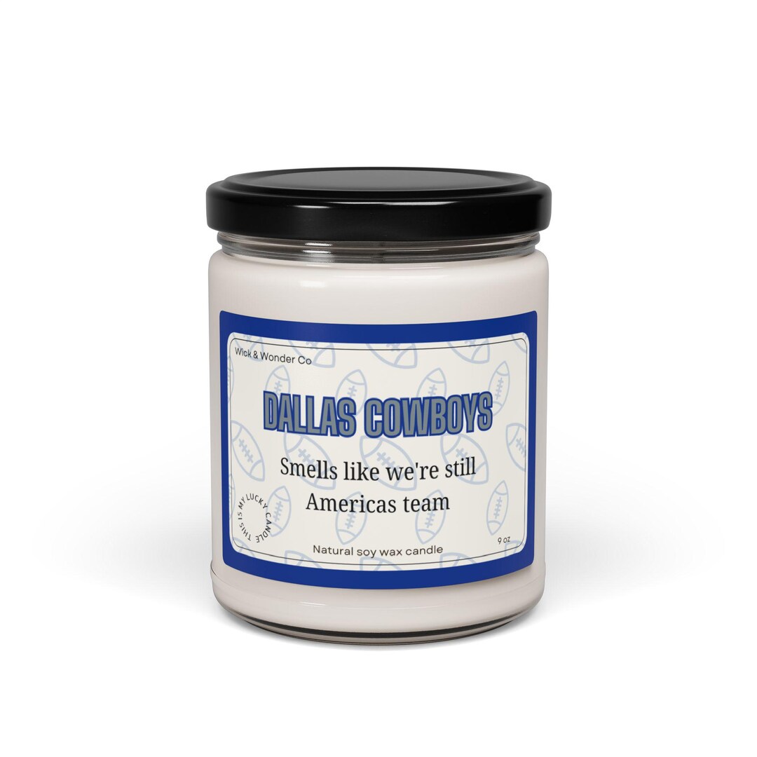 Football Candle, Dallas Cowboys Team Spirit Decor, Sports Candle Gift ...
