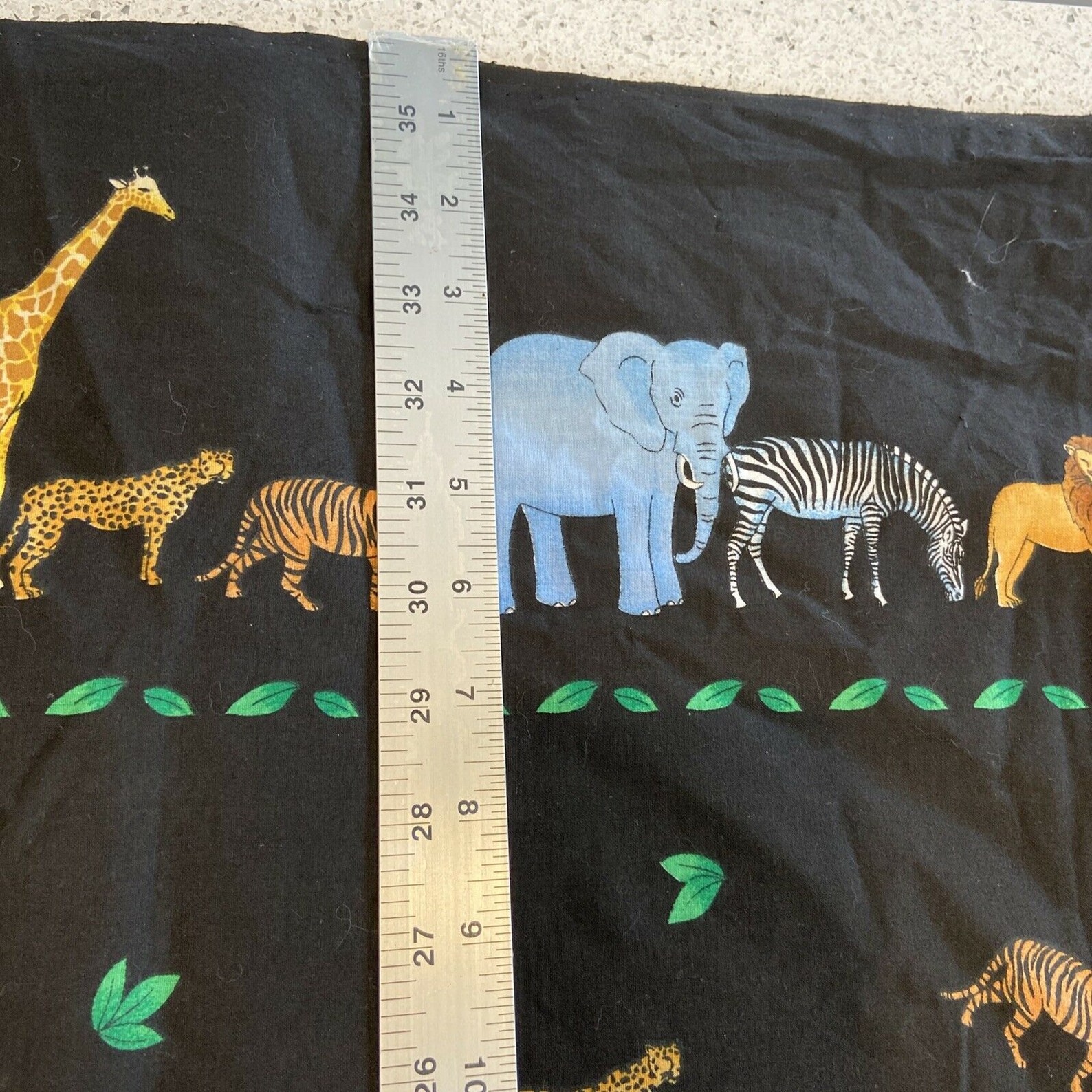 Jungle Safari Zoo Fabric Traditions Material Zebra Lion Elephant ...