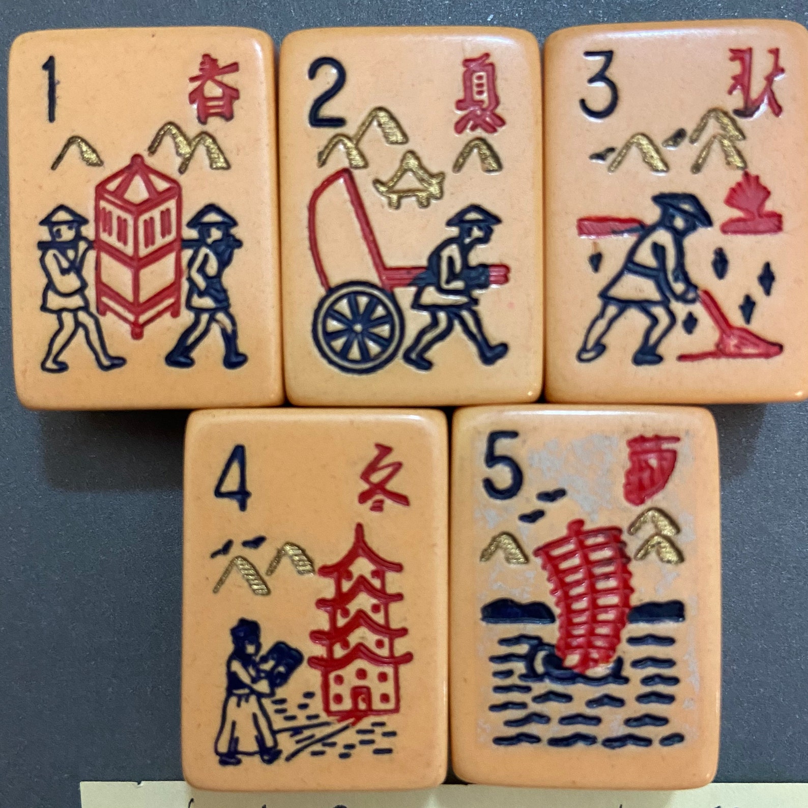 Vintage Upcycled Mahjong Tile Game Pin Brooch Jewelry - Etsy