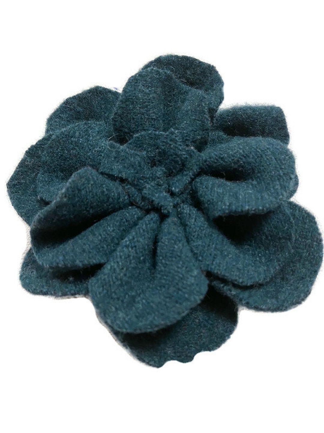 Upcycled Sweater Felted Wool Heather Dark Hunter Green Flower - Etsy