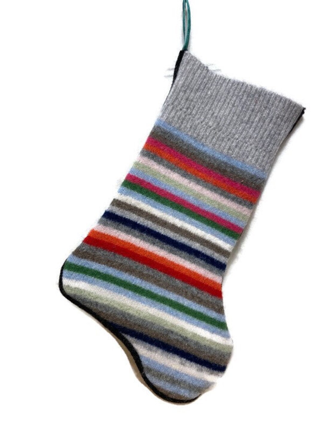 Felted Wool Christmas Stocking Upcycled Reclaimed Sweater Handmade ...