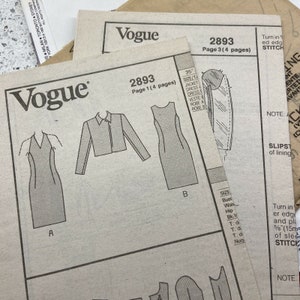 Ralph Lauren Vogue Sewing Pattern 2893 Jacket Dress 12 14 16 FF - Etsy