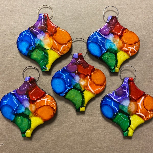 Alcohol Ink Ornaments - Etsy