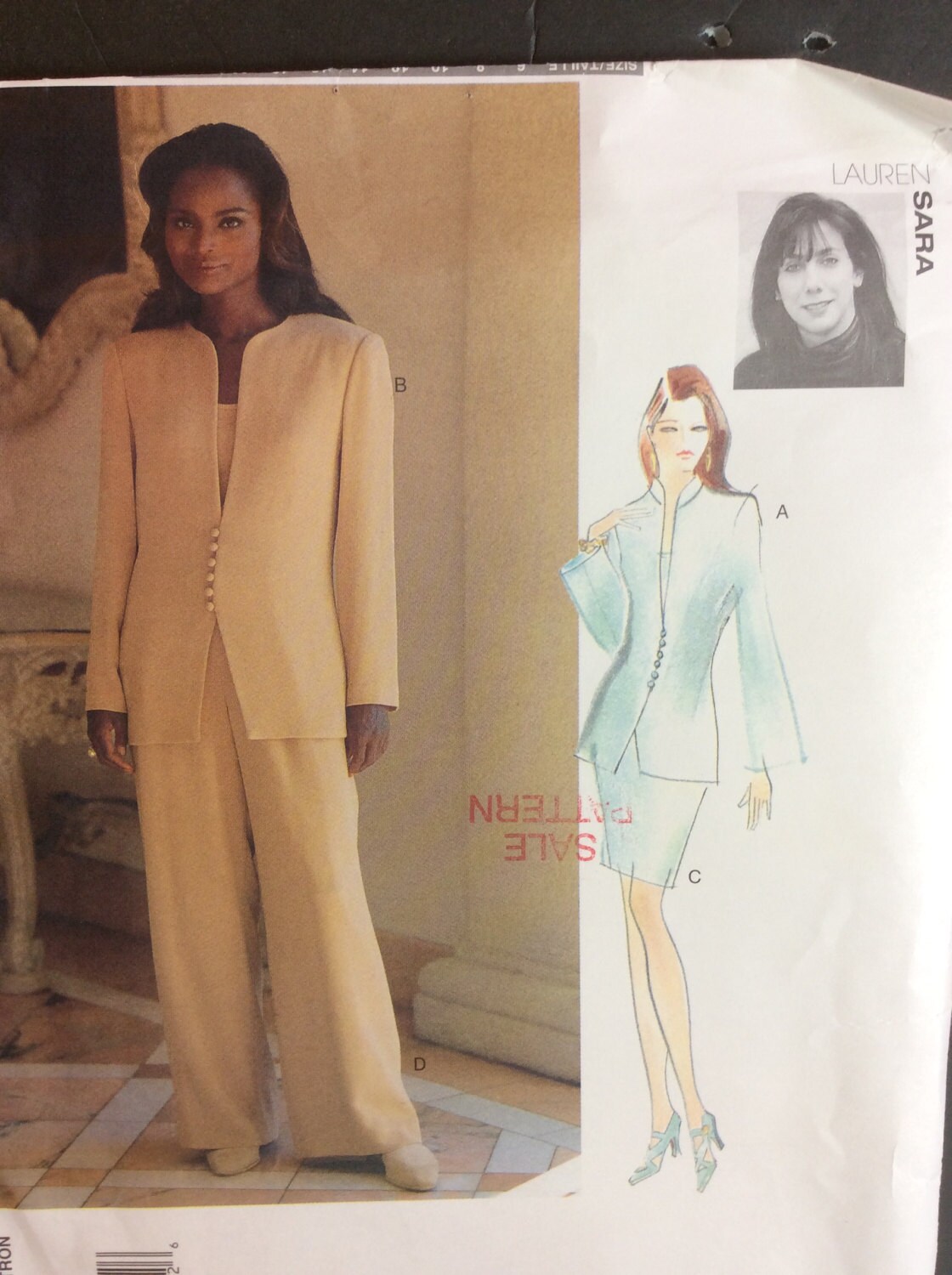 Vtg Vogue Attitudes Sewing Pattern 1548 Lauren Sara Sz 6 8 10 Misses ...